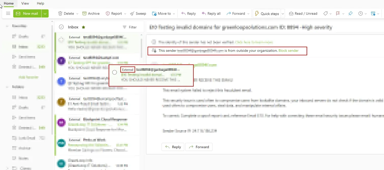 FAQ: “External” tag and mail-tip in Office 365 - GreenLoop IT Solutions